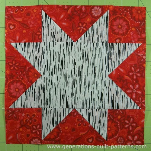 Evening Star Quilt Block Tutorial - 4 Evening Star Quilt Block Tutorial - 4