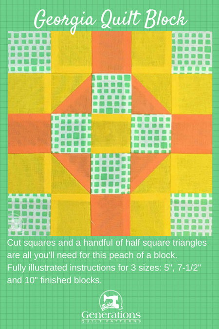 Georgia Quilt Block Tutorial: 5", 7-1/2" and 10" finished blocks