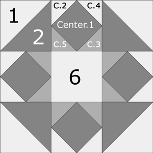 Hidden Star Quilt Block: 6", 9" and 12" finished