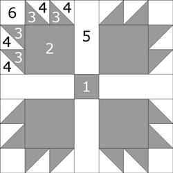 Bears Paw Quilt Block Pattern: Instructions in 3 Sizes
