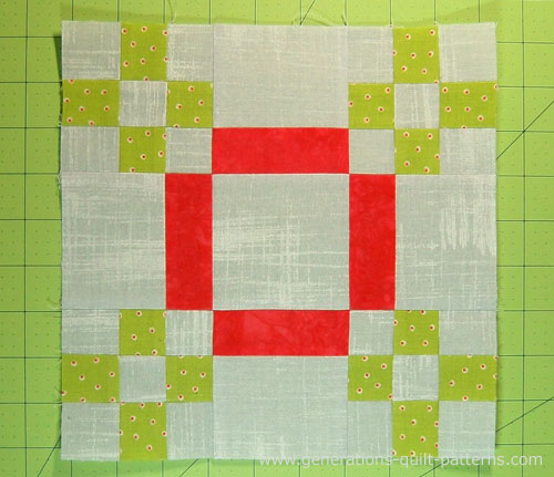 Five Patch Quilt Block Pattern: 4-1/2" and 9" finished