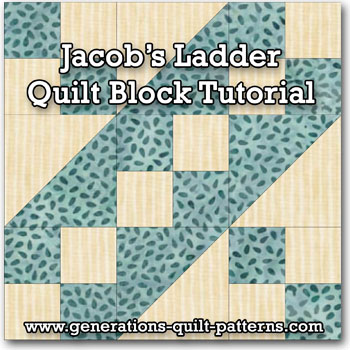Easy Jacob's Ladder Quilt Block Instructions for 4.5", 6", 7.5", 9", 12" blocks