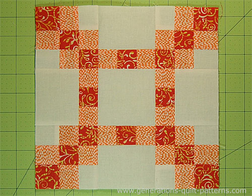 New Irish Chain Quilt Block: 4-1/2", 9" and 13-1/2"